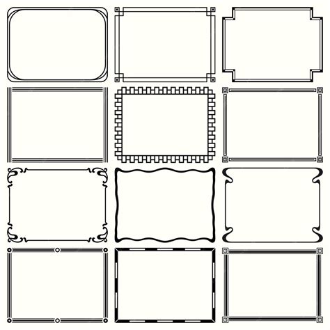 Premium Vector Decorative Simple Frames Set 15