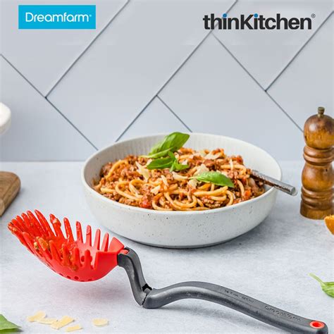 Buy Dreamfarm Holey Spadle Non Stick Cooking Spoon Serving Ladle With Holes Red Online At