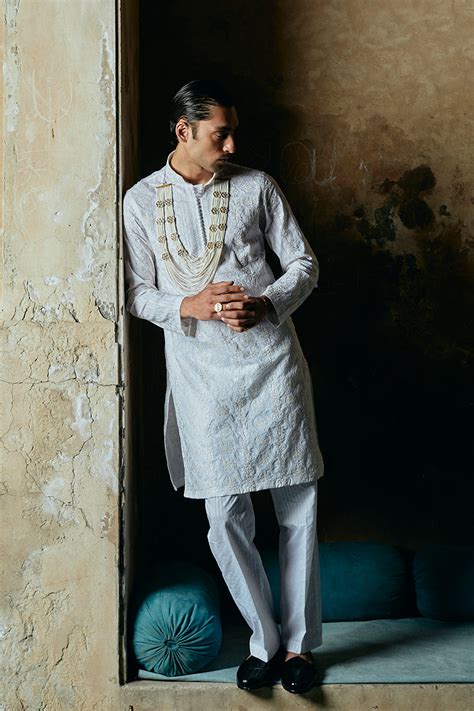 Latest Stylish Luxury White Kurta Pajama Design For Men Buy Online