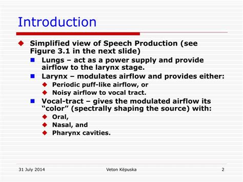 Ppt Speech Processing Powerpoint Presentation Free Download Id2745961