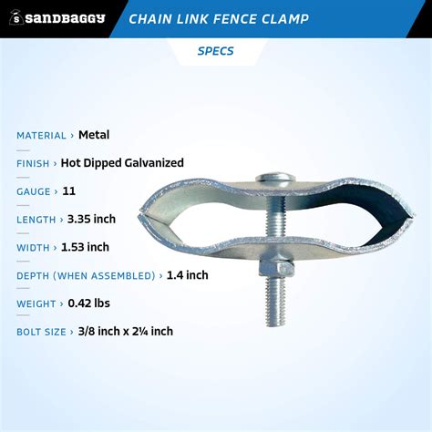Galvanized Chain Link Fence Connector Brackets Kennel Clamp Sandbaggy