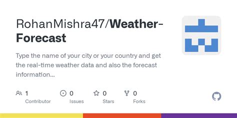 Github Rohanmishra47weather Forecast Type The Name Of Your City Or