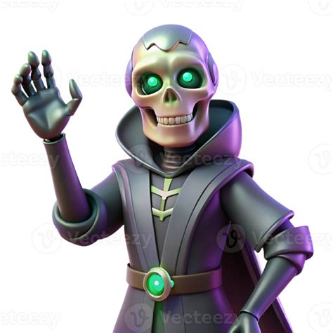 Magnificent Traditional 3d Render Friendly Skeleton Cartoon Character High Resolution 56755994 Png