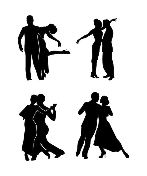 Premium Vector Dance People Silhouette Vector