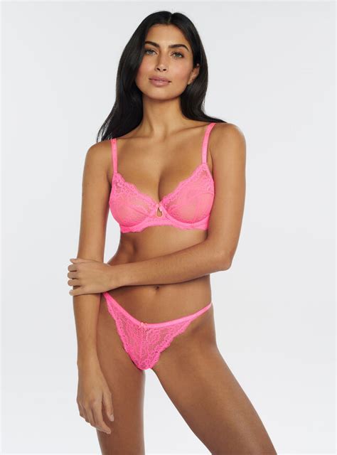 Gracey Tanga Briefs Neon Coral Boux Avenue Uk