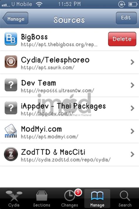แกปญหา Cydia เกด Problem with MergeList