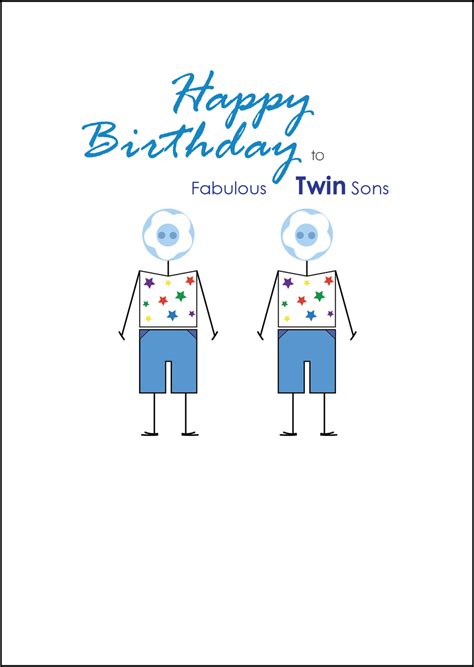 Happy Birthday Card To Our Twin Sons Twinny Things