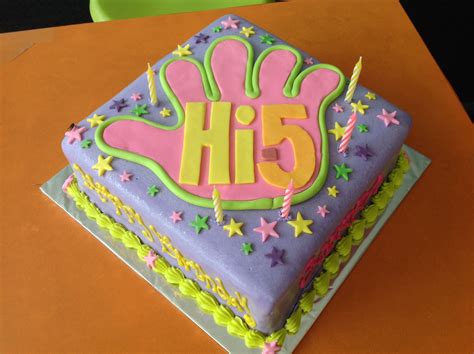 Hi 5 Birthday Cake 5th Birthday Party Ideas