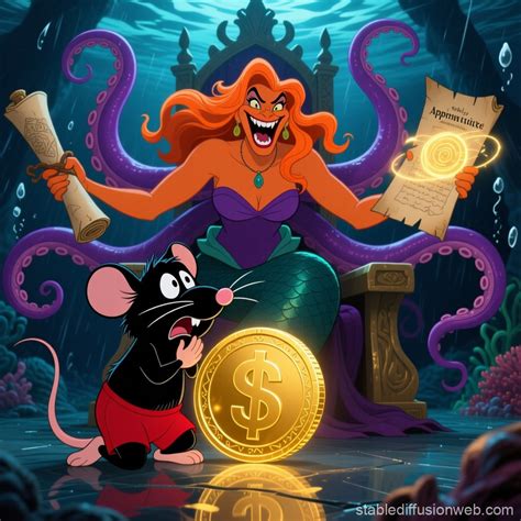 Scared Mouse And Sea Witch Stable Diffusion Online