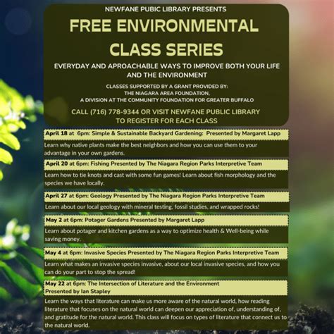 Environmental Class Newfane Public Library