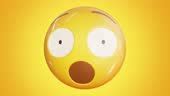 Animated Surprised Emoji Emoticon Stock Video 3d Render Seamless