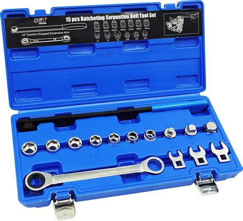 Sgt 15 Piece Universal Ratcheting Serpentine Belt Tool Set