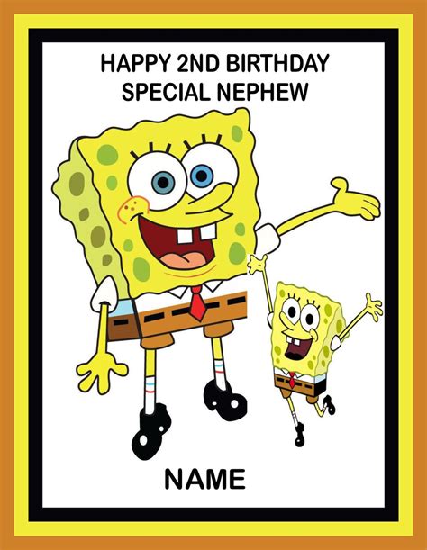 A5 Spongebob Lazy Town Bing And Friends Pokemon Personalized Etsy