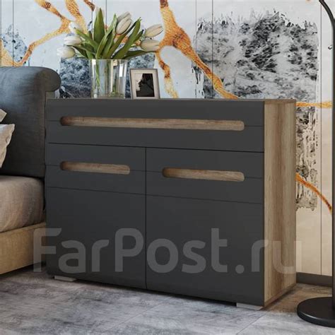 Тумба Наоми ТБ-18 (дуб каньон/графит) - Мебель во Владивостоке