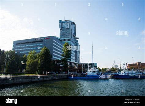 Gdynia Poland July 27 2018 Sea Towers Modern Buildings View Of