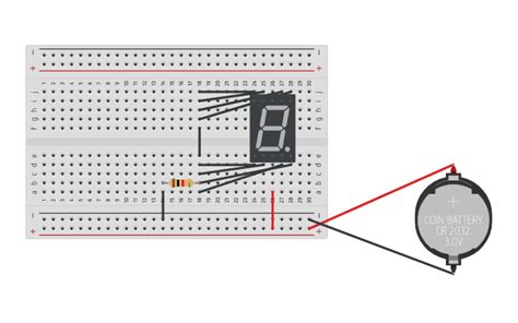 Circuit Design 7 Segment Display Tinkercad