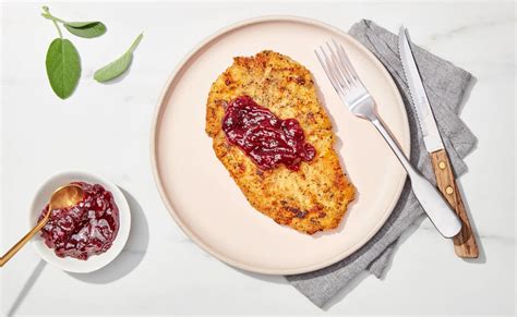 Chefman Breaded Turkey Cutlets With Brown Butter Cranberry Sauce