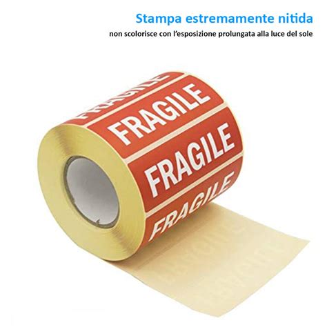 Etichette Adesive Fragile 90x30 Mm Etichette Per Pacchi