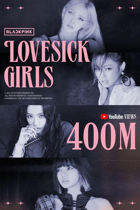 210419 Blackpink ‘lovesick Girls Mv Hits 400 Million Views On