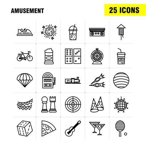 Business Line Icons Set For Infographics Mobile Uxui Kit And Print Design Include Target Focus