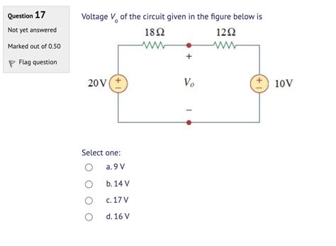 Solved Question Voltage V Of The Circuit Given In The Chegg