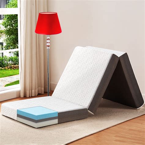 Bedluxury 4 Inch Tri Folding Mattress Twin Size With Storage Bag