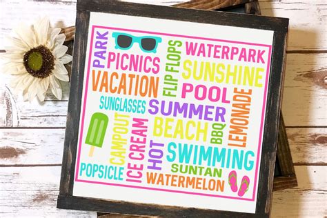 Summer Word Art So Fontsy