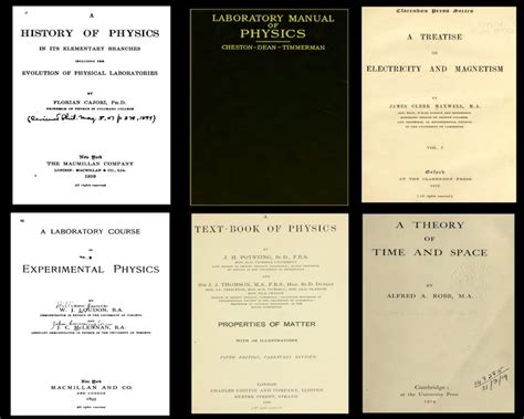 220 Physics Books Classic Works Text Books Academic References