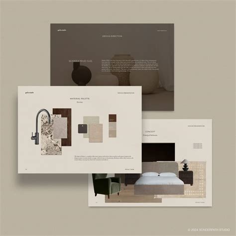 Interior Design Proposal Template With Material And Colour Boards