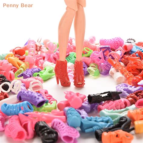 Pennybear 15 30 60 Pairs Doll Shoes Multiple Styles Heels Sandals For