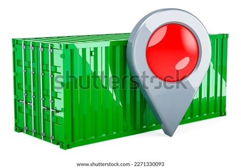 Cargo Container Map Pointer 3d Rendering Stock Illustration 2271330093 Shutterstock