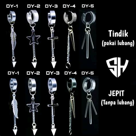 Anting Pria Wanita Anting Korea Gantung Tindik Capit Earring Shop