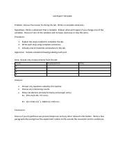 Lab Report Template Writing A Hypothesis Procedure Data Course Hero