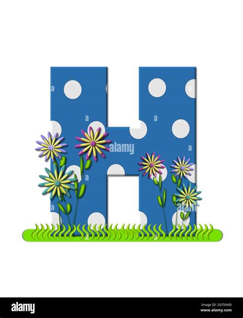 The Letter H In The Alphabet Set Wildflower Meadow Is Blue With