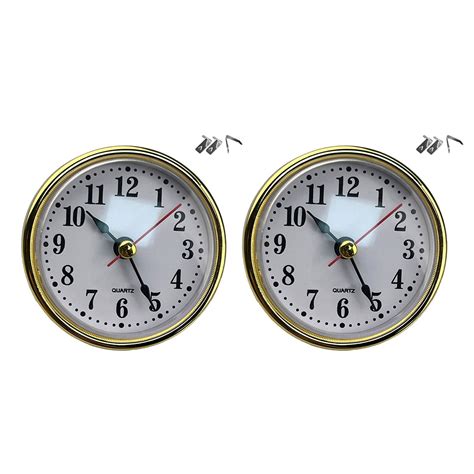 Lixuesong Small Clock Insert 65mm Round White Face With Gold Or Silver