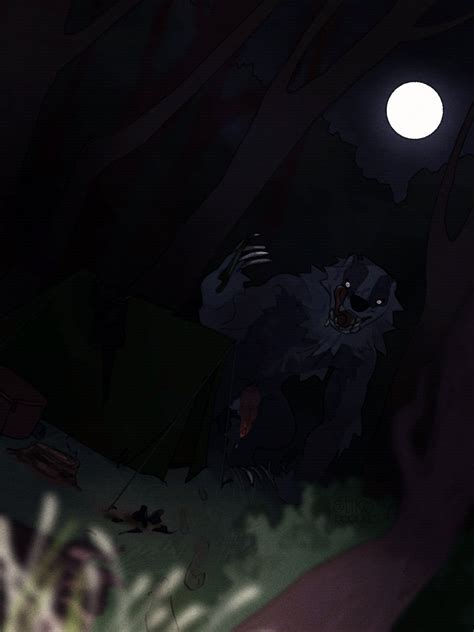 Rule 34 Anthro Badger Bodily Fluids Camping Forest Full Moon Genital