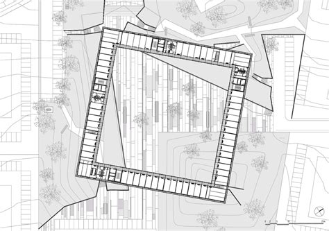 Elevated Offices Loop Around Secluded Plaza At Technology Park