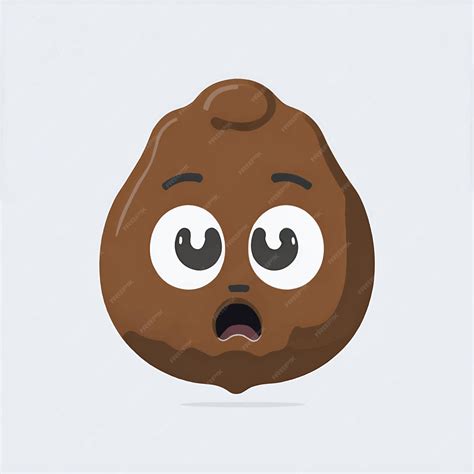 Premium Vector Illustration Of Poop Emoticon Or Emoji Poop Face Icon