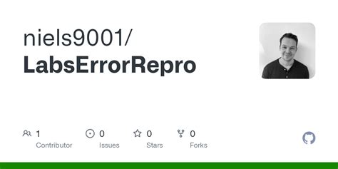GitHub Niels LabsErrorRepro