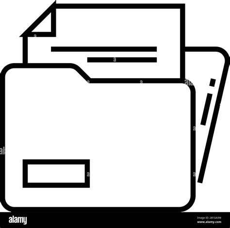 Files Line Icon Concept Sign Outline Vector Illustration Linear Symbol Stock Vector Image
