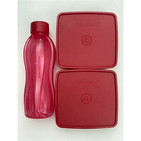 Tupperware Large Square Away Set Shopee Malaysia