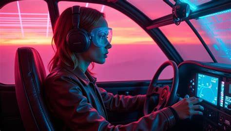 Free Synthwave Pilot Journey Image Download At Stockcake