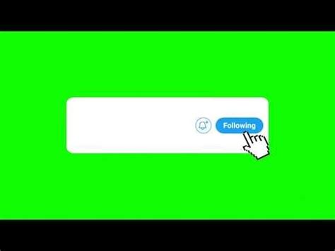 Twitter Follow Me Button Green Screen YouTube Greenscreen
