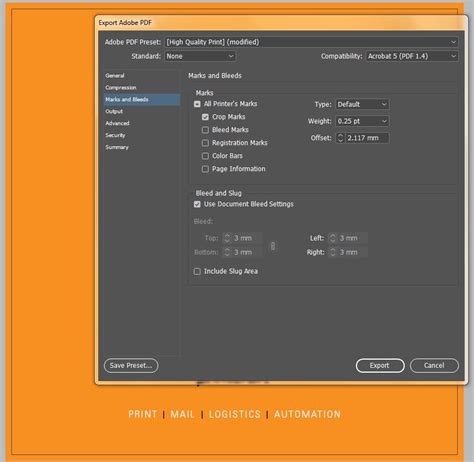 how to set up artwork for printing bleed and trim marks