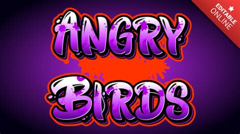 Angry Birds Text Effect Generator