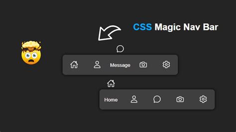 Magic Navigation Menu Using Html Css Hover Effects Youtube