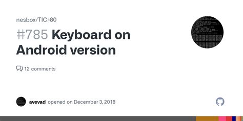 Keyboard On Android Version Issue Nesbox TIC GitHub