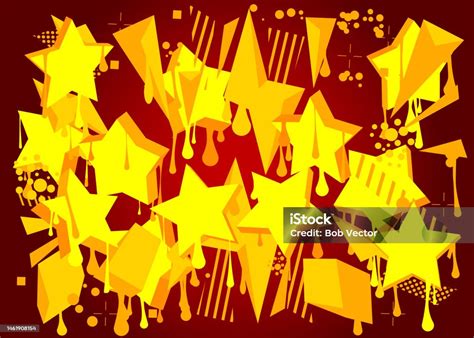 Graffiti Stars Background Abstract Modern Street Art Decoration