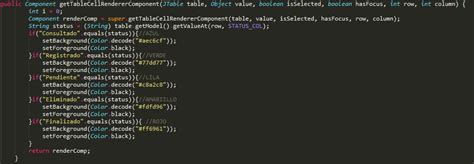 ¿comó Cambiarle Color A Las Filas De Un Jtable En Java