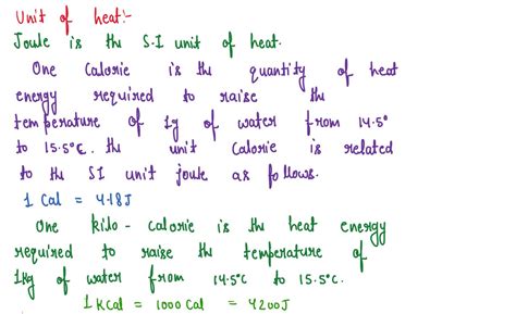 Calorimetry Chapter Important Notes Class Icse